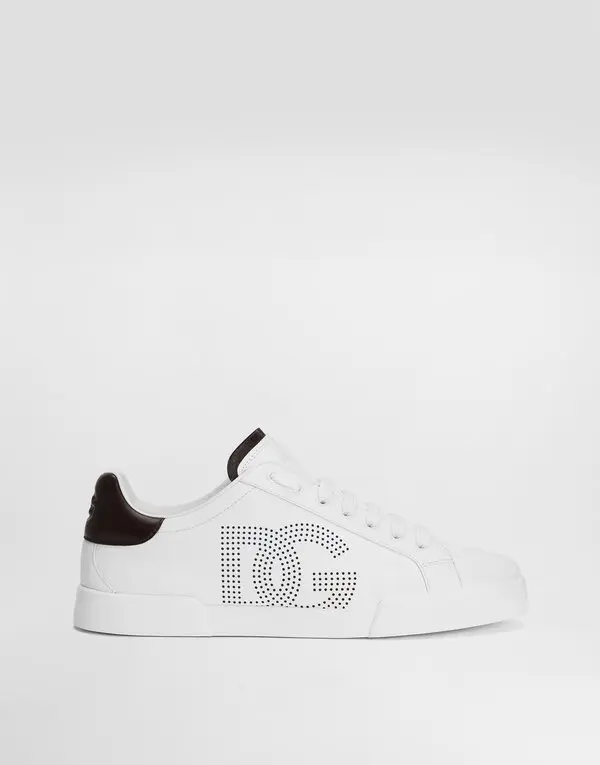 Dolce & Gabbana Printed Calfskin Strobel Portofino Light Sneakers - Multicolor