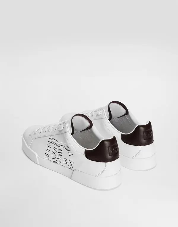 Dolce & Gabbana Printed Calfskin Strobel Portofino Light Sneakers - Multicolor