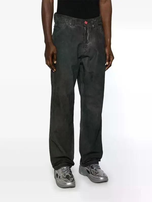 VISION OF SUPER Logo-patch Straight Jeans