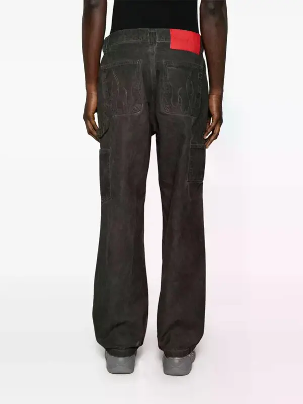 VISION OF SUPER Logo-patch Straight Jeans
