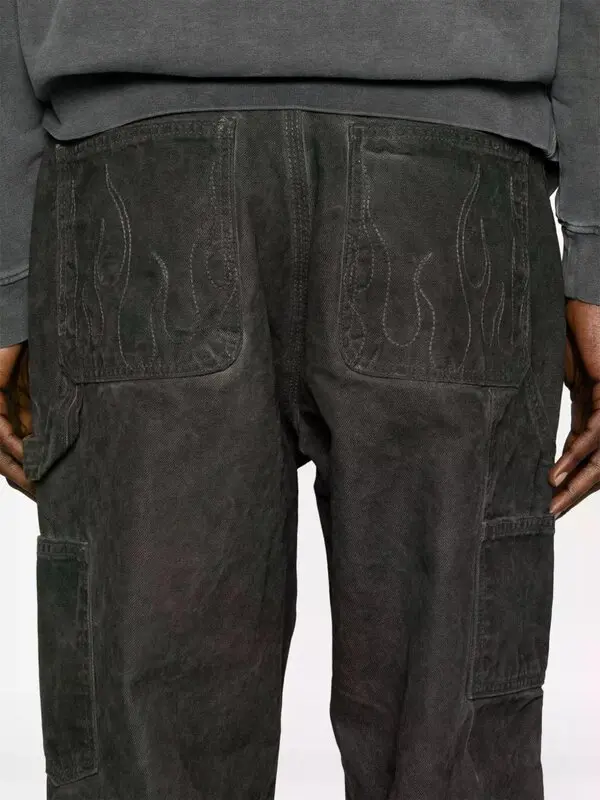 VISION OF SUPER Logo-patch Straight Jeans