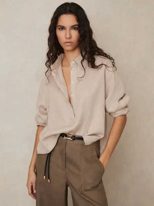 REISS Nina Linen Shirt