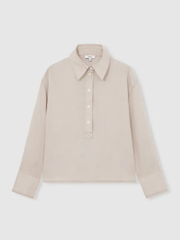 REISS Nina Linen Shirt