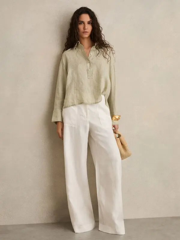 REISS Nina Linen Shirt