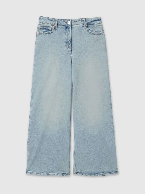 REISS Crete Wide-leg Jeans - Light Blue
