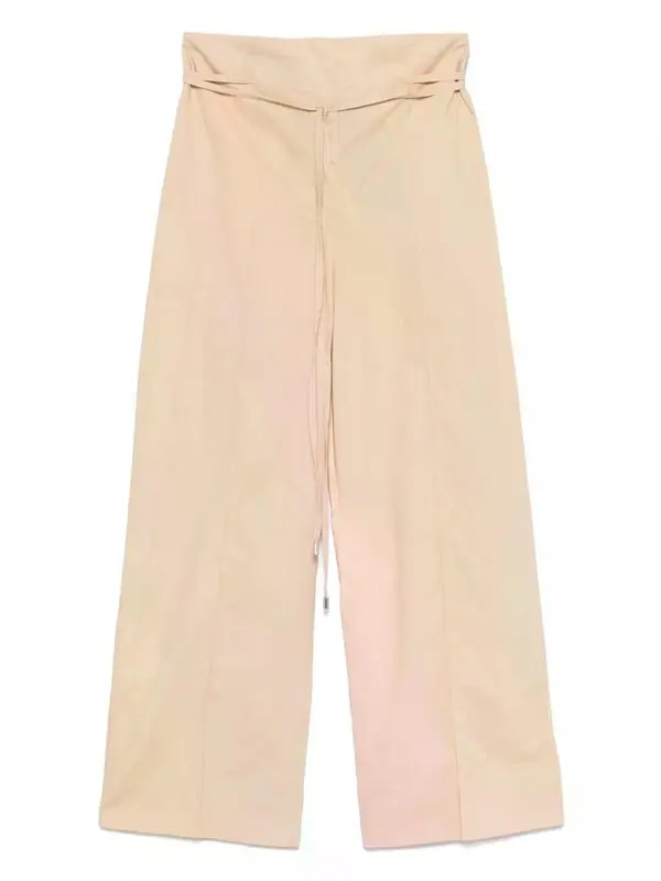 Liu Jo Cotton Trousers - Neutrals