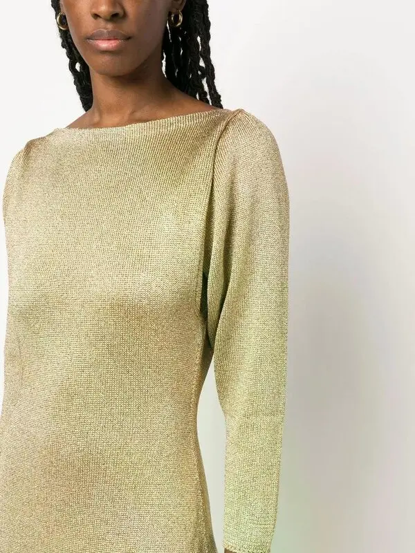 green emerald velvet dress Gucci Gucci Long Square G Lamé Dress – Runway Catalog main image 0