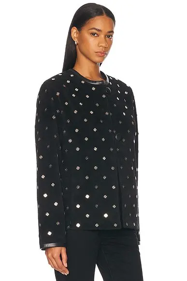 BODE Clover Charm Suede Jacket