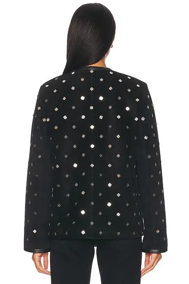BODE Clover Charm Suede Jacket