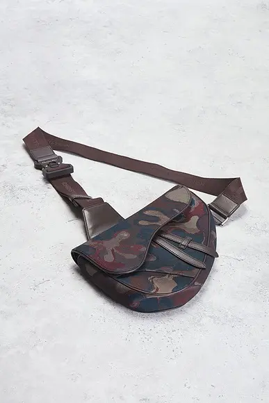 Dior Camouflage Saddle Bag - Green
