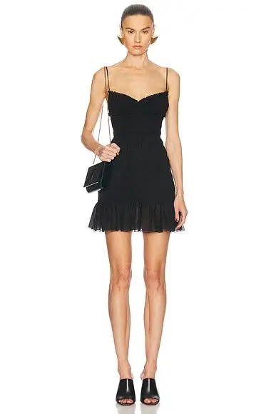 Saint Laurent Sleeveless Mini Dress - Noir