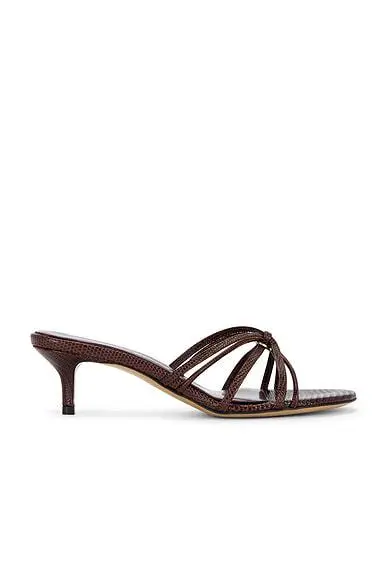 Le Monde Beryl Kitten Heel Strappy Sandals - Bruciato