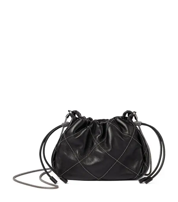 Brunello Cucinelli Mellow Leather Bucket Bag