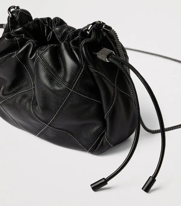 Brunello Cucinelli Mellow Leather Bucket Bag