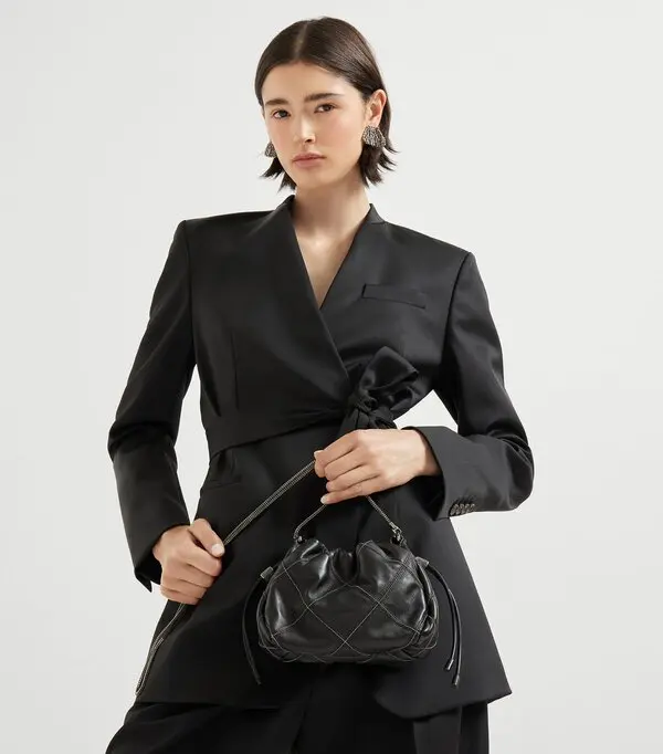 Brunello Cucinelli Mellow Leather Bucket Bag