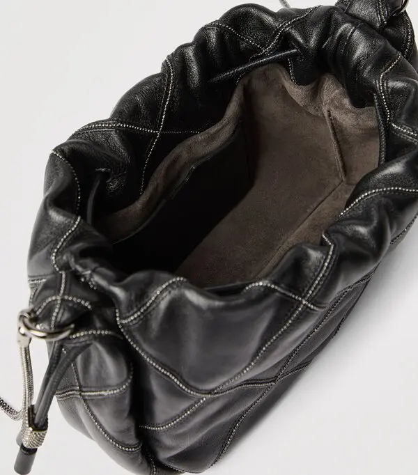 Brunello Cucinelli Mellow Leather Bucket Bag