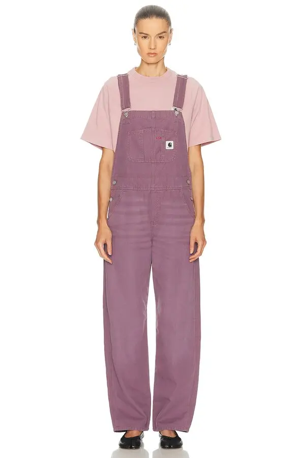 Carhartt Work In Progress Bib Overall Straight In Purple - Phlox