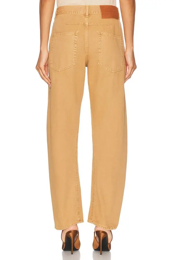 Victoria Beckham Twisted Low-rise Straight Leg Jeans - Beige