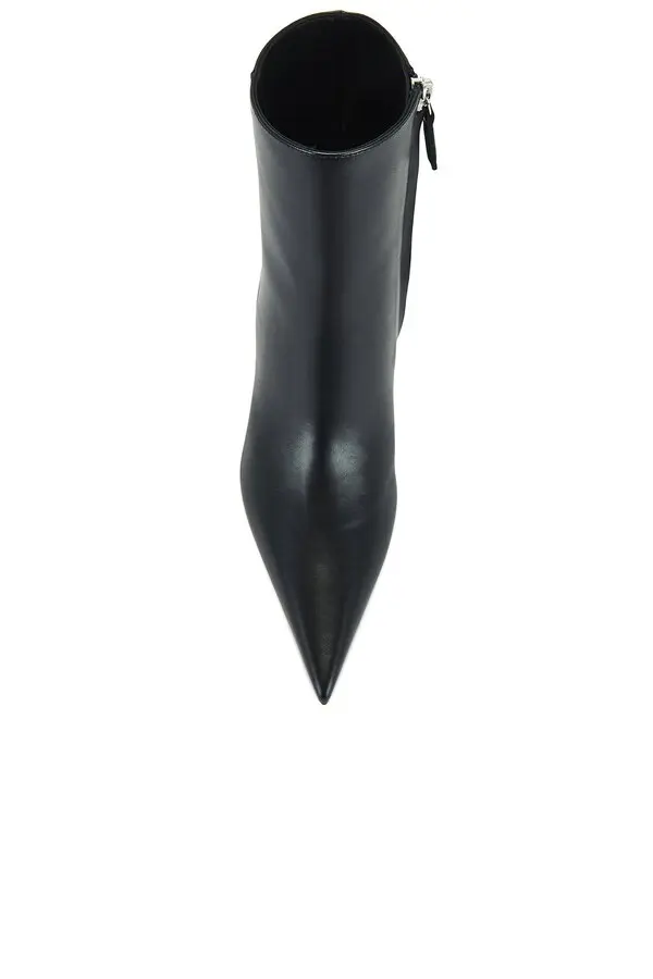 Amina Muaddi Barbara 90 Nappa Bootie - Black