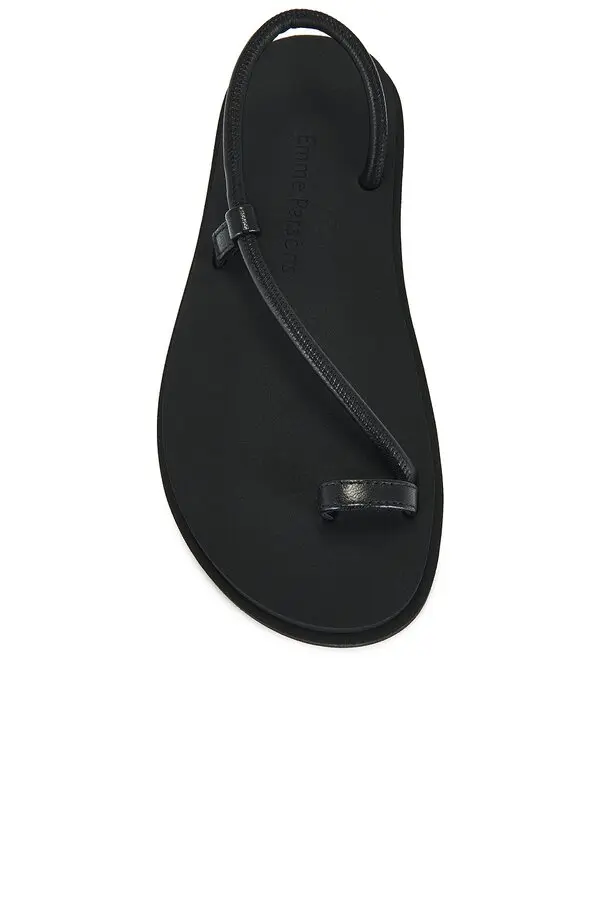 EMME PARSONS Bari Pool Slide - Black Nappa
