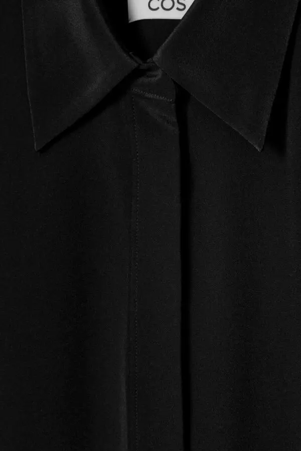 Cos Longline Silk Shirt
