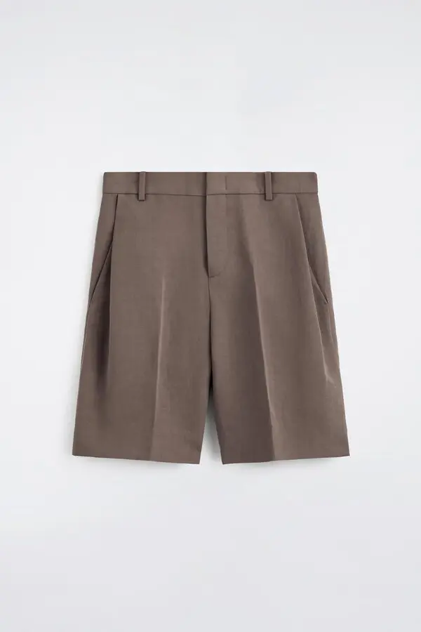 Cos Tailored Linen-blend Shorts