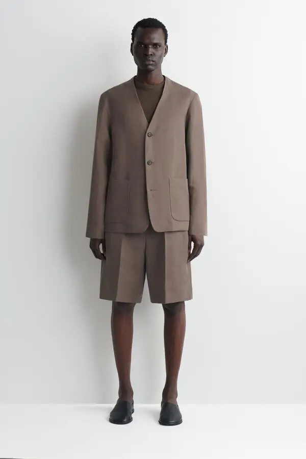 Cos Tailored Linen-blend Shorts