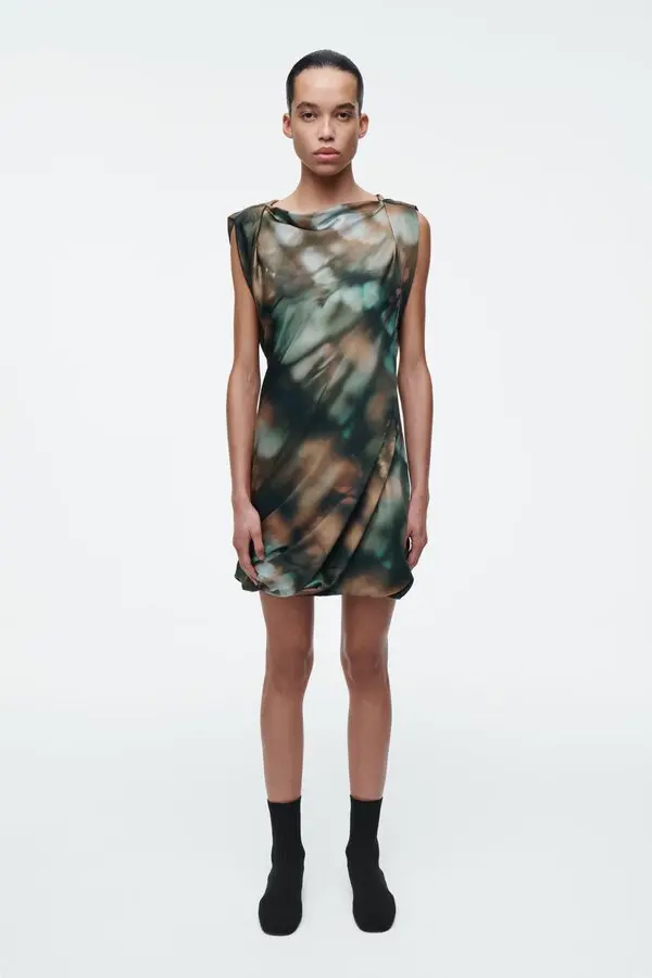 cos mulberry silk dress COS Mulberry Silk Wrap Dress