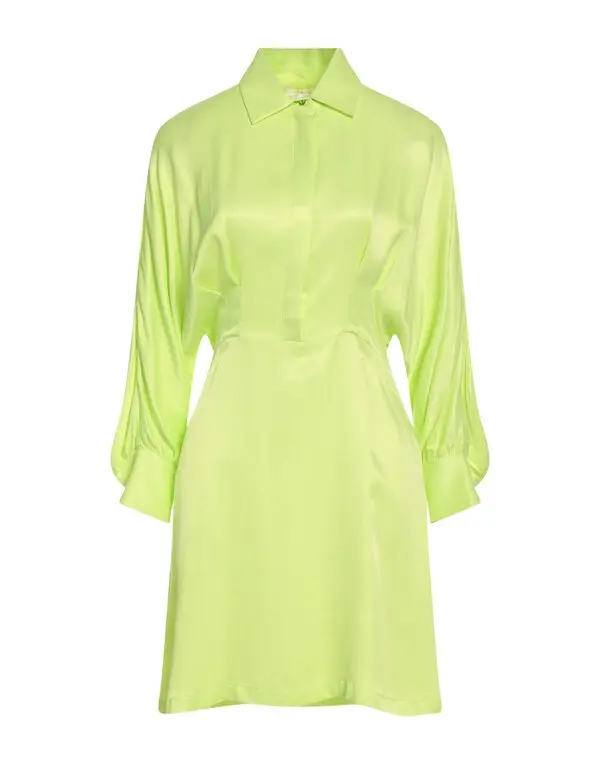 Liu Jo Better Mini" Dress In Lime Viscose And Rayon - Green