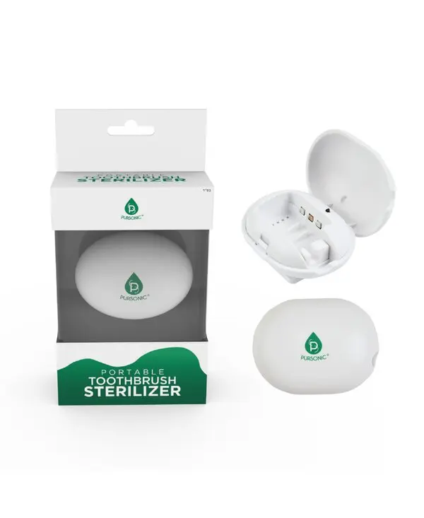 PURSONIC Portable Toothbrush Sterilizer – Your Hygiene Companion On The Go - White
