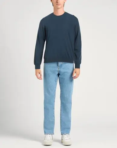 Rossopuro Cotton Crewneck Sweater - Blue