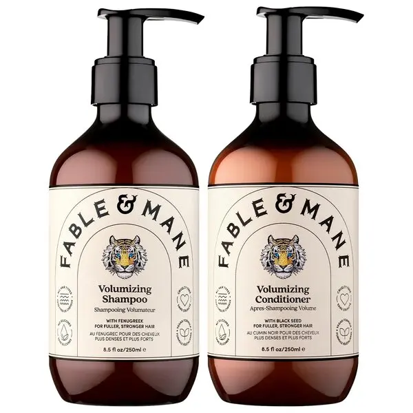 FABLE & MANE Volumizing Shampoo & Conditioner For Fine, Dry, Thinning Hair - One-color