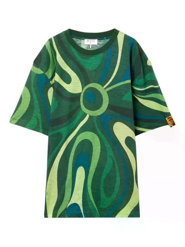 Emilio Pucci Flamed Jersey T-shirt - Green