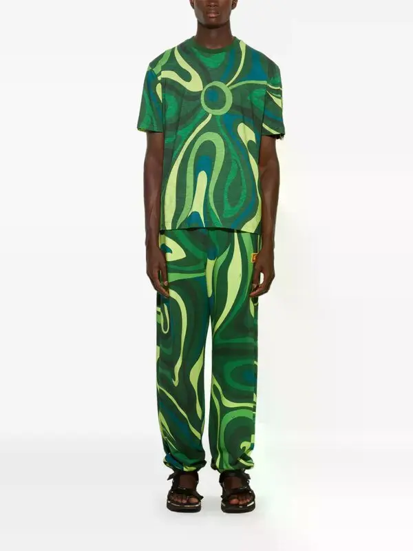 Emilio Pucci Flamed Jersey T-shirt - Green