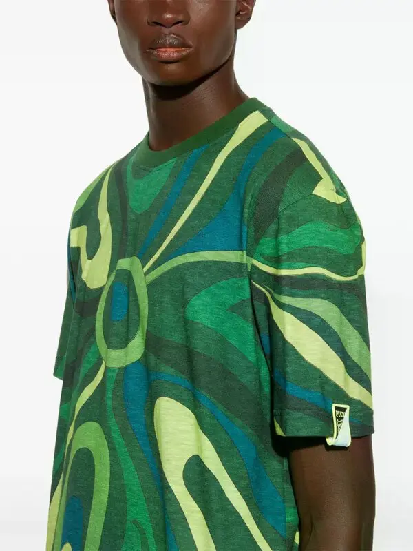 Emilio Pucci Flamed Jersey T-shirt - Green