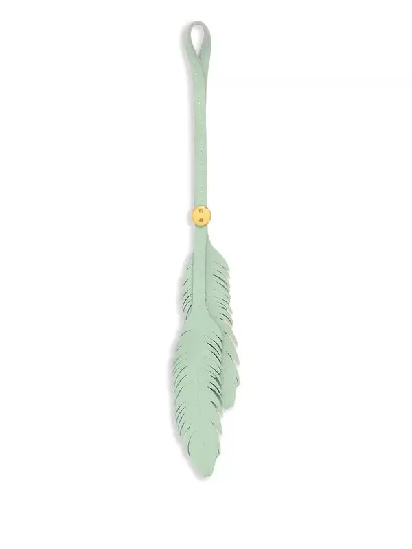 Marni Feather Leather Charm - Green