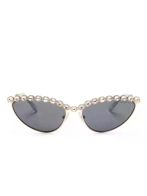 SWAROVSKI Crystal-embellished Cat-eye Sunglasses - Gold