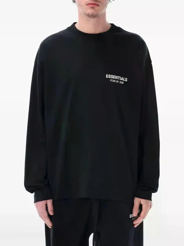 Fear Of God Logo-print Long-sleeve T-shirt - Black
