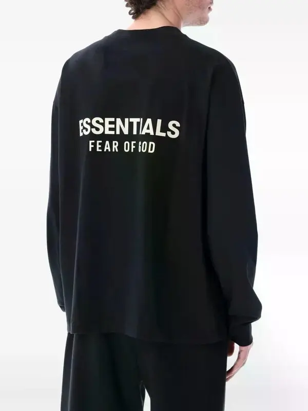 Fear Of God Logo-print Long-sleeve T-shirt - Black