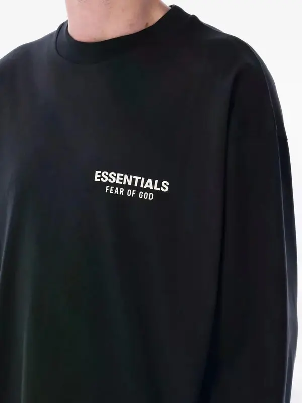 Fear Of God Logo-print Long-sleeve T-shirt - Black