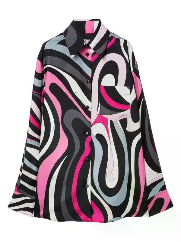 Emilio Pucci Marmo-print Shirt - Black