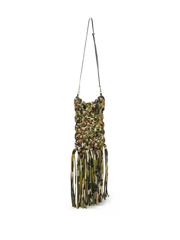 Emilio Pucci Knotted Fringed Shoulder Bag