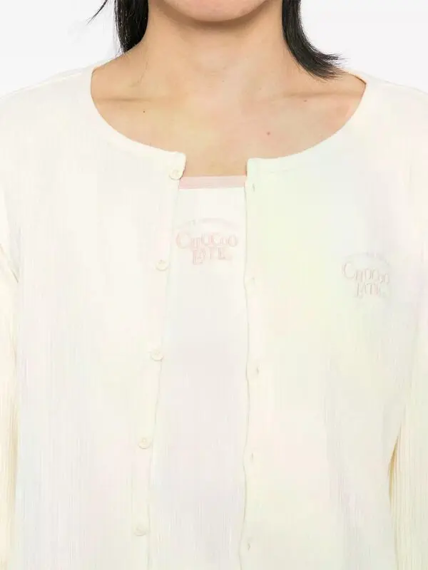 CHOCOOLATE Logo-embroidered Top - White