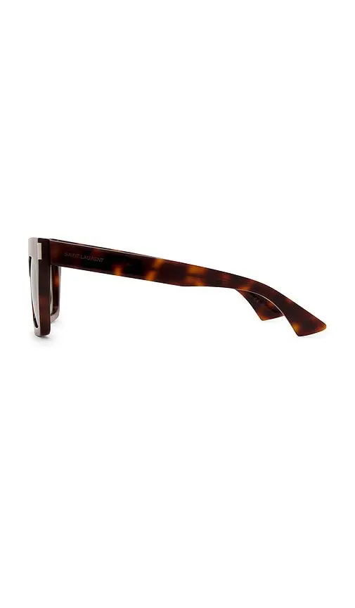 Saint Laurent Rectangular Sunglasses - Brown