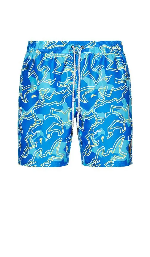 MAUI AND SONS Bad Fish Classic Swim Trunks - Blue