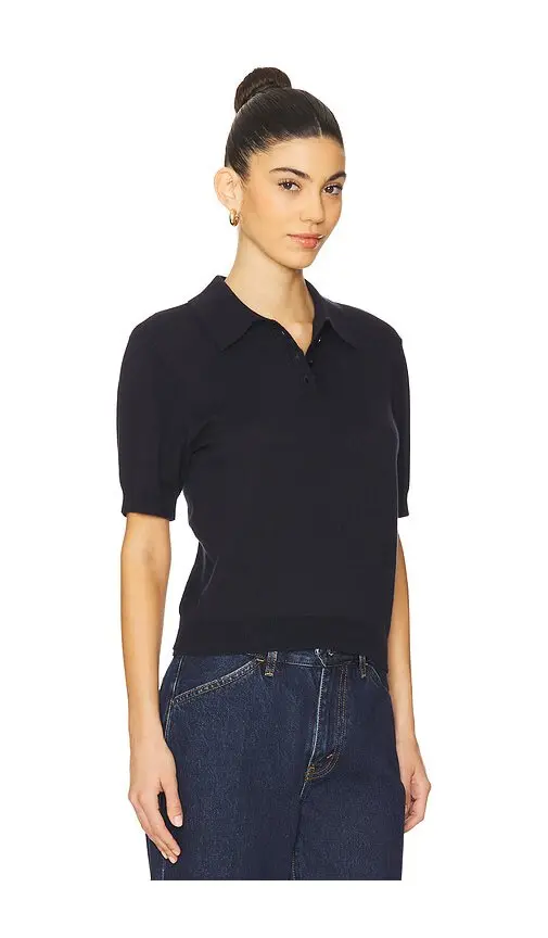 EAVES Emileigh Cropped Knit Polo