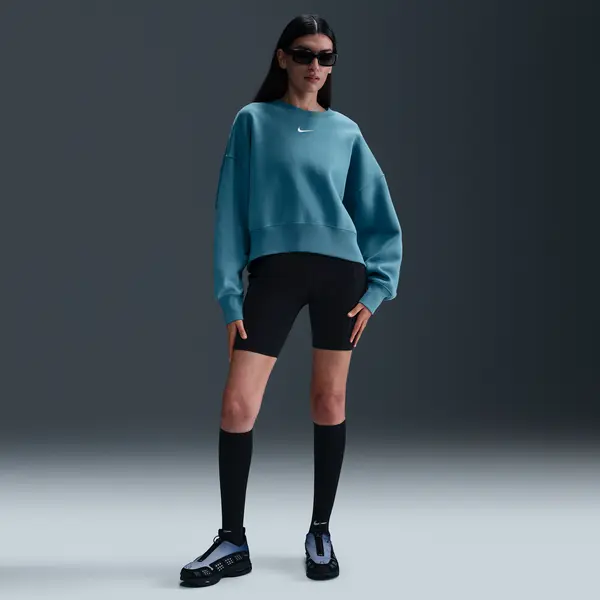 Nike Sportswear Phoenix Fleece Over-oversized Crew-neck Sweatshirt - Blue
