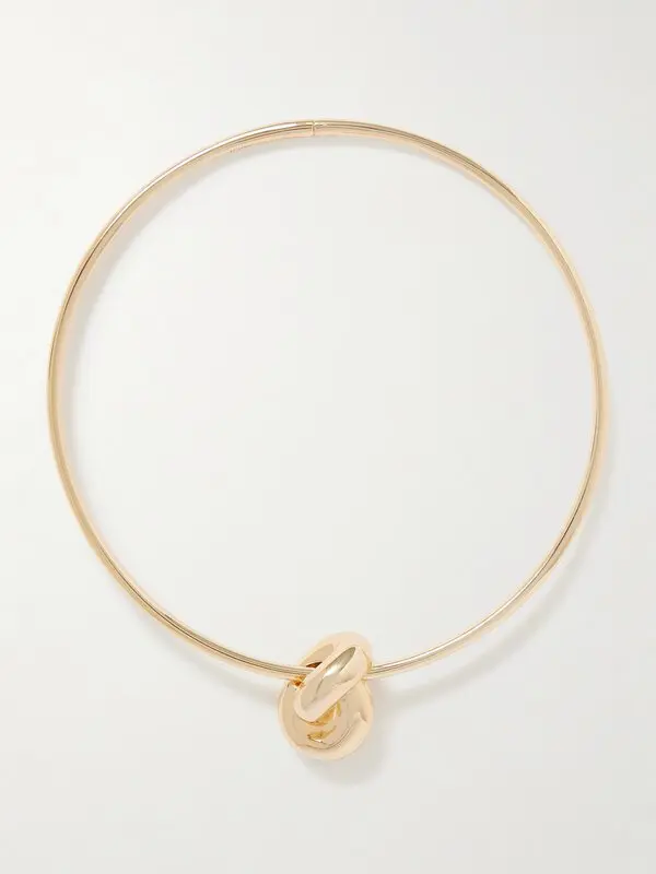 JENNIFER FISHER Thin Knot Choker - Gold