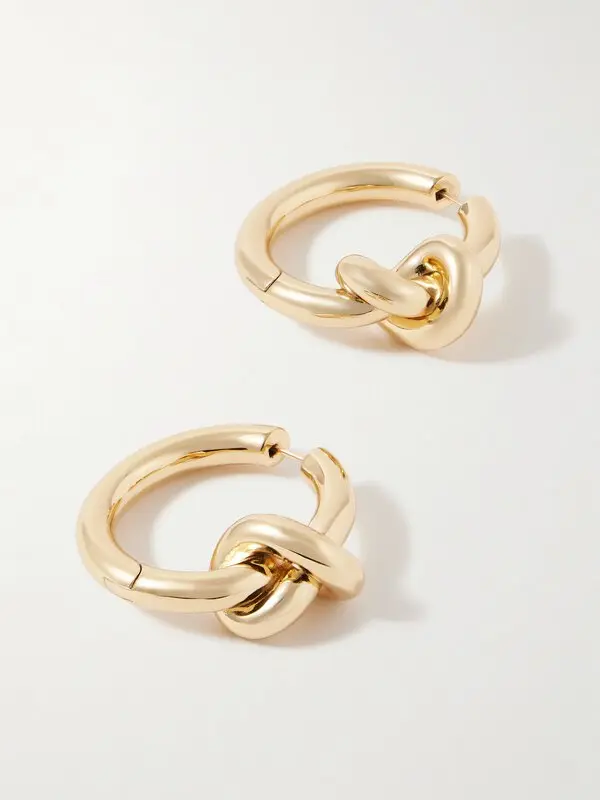 JENNIFER FISHER Knot Mini Hoop Earrings - Gold