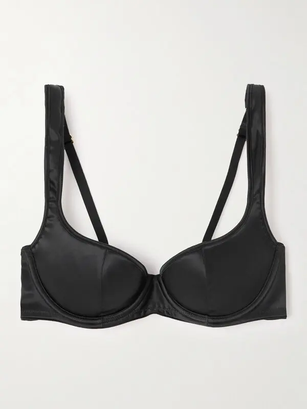 Agent Provocateur Nikita Satin Underwired Balconette Bra - Black